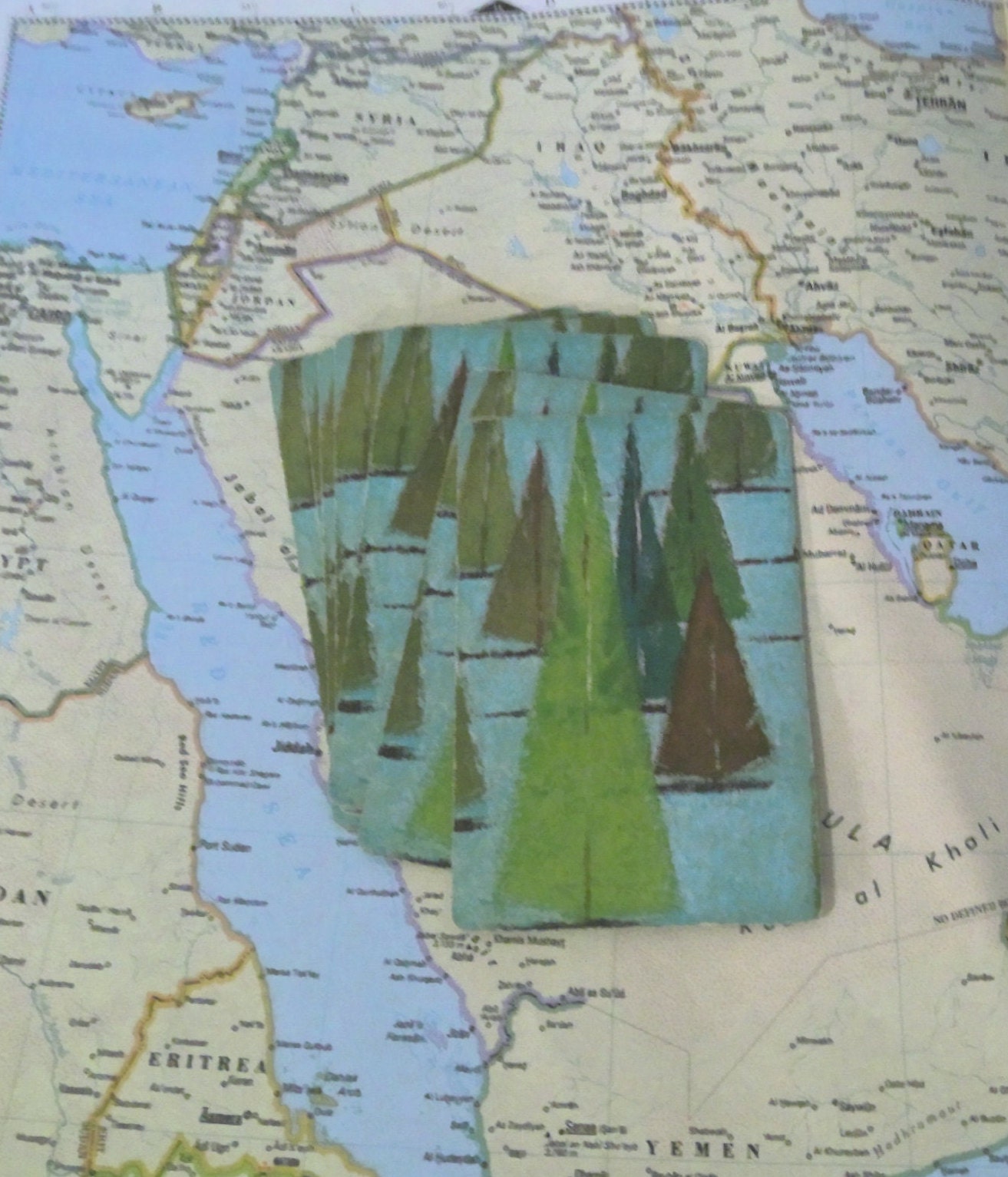 Vintage Tree Playing Cards- Set of 10 - Etsy