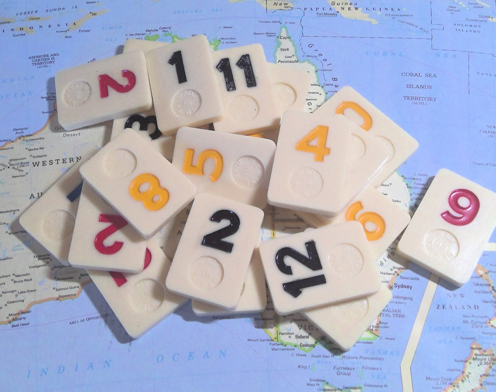 Vintage Rummikub Game Pieces Set of 12 - Etsy
