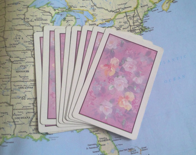 Vintage Flower Playing Cardsset of 10 - Etsy