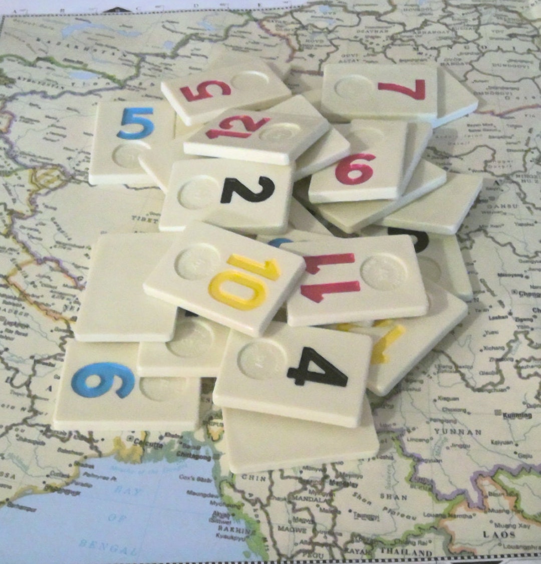 Vintage Rummikub Game Pieces- Set of 20 - Etsy