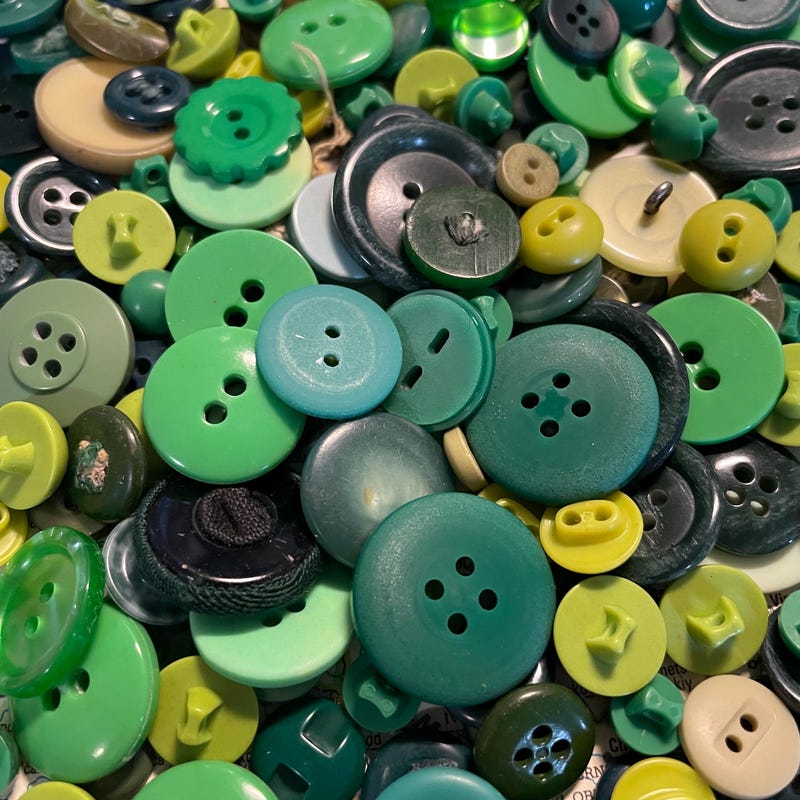 Green Buttons - Etsy