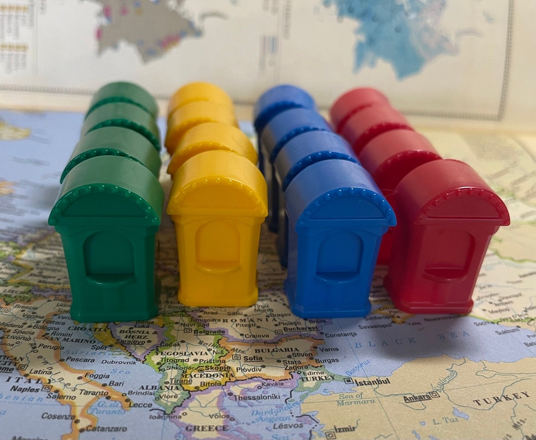 Vintage Monopoly Junior Game Replacement Pieces- Ticket Booth- Set of ...