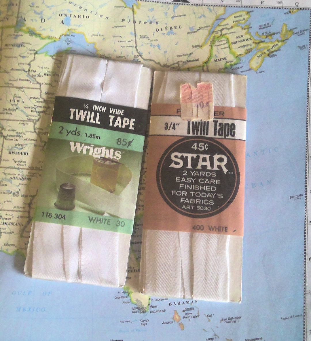 Vintage White Wide Twill Tape, Two Packages--4 Yards Total - Etsy