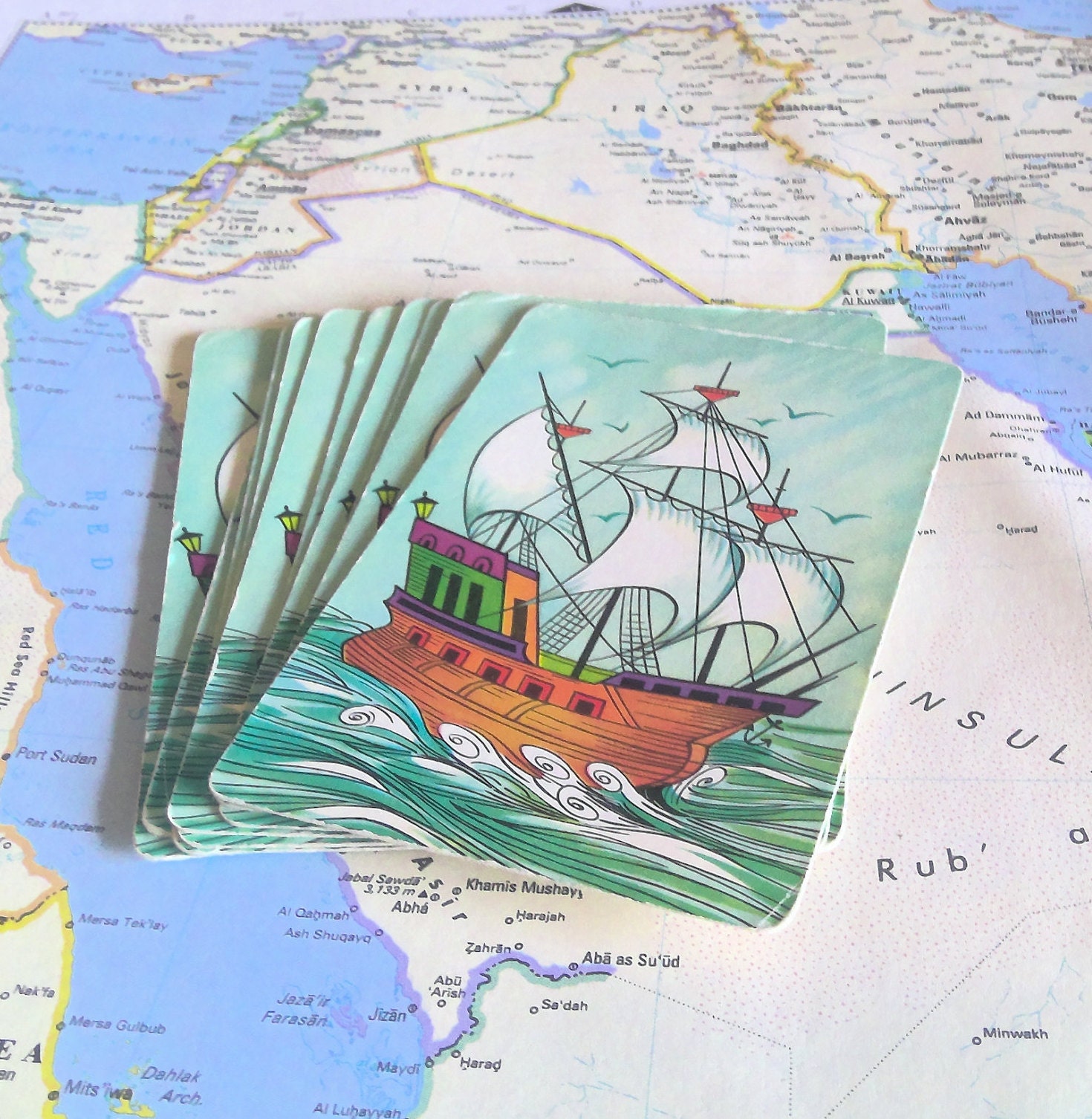 Vintage Ship at Sea Playing Cards Set of 10 - Etsy