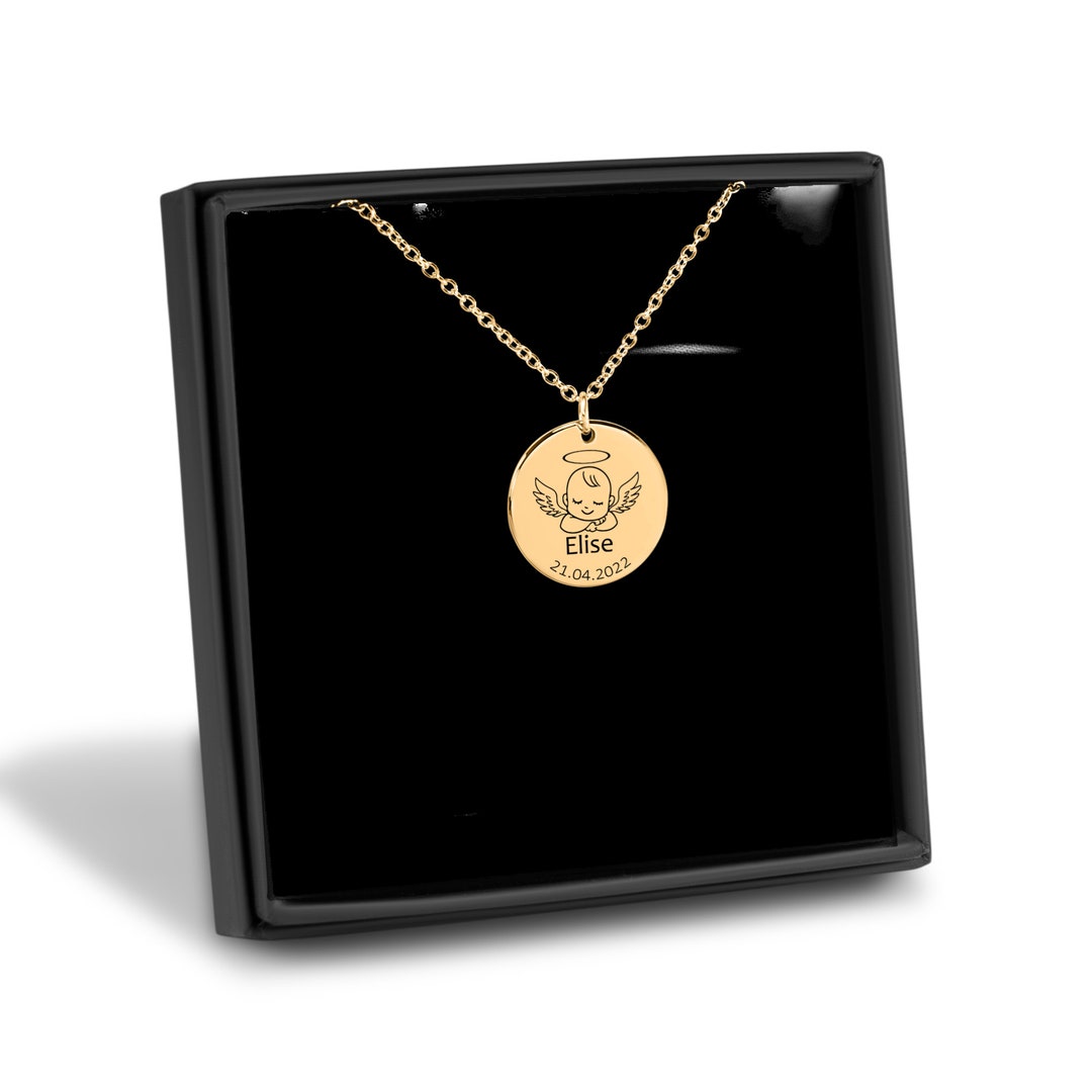 Custom My Baby Angel Necklace Personalized Keepsake With Name ...