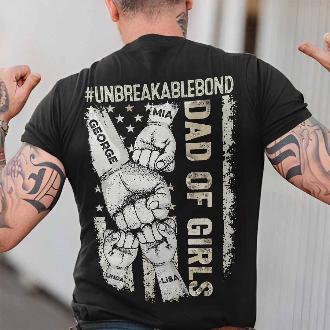 Personalized Dad Raised Fist Bump T Shirt Best Dad Ever Shirt Father And Son Unbreakable Bond 