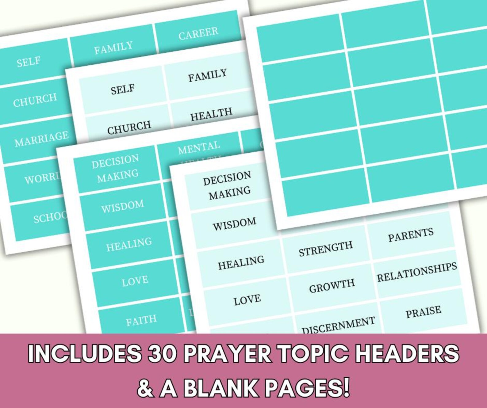 Teal Prayer Board Starter Kit Prayer Board Kit Prayer Vision Board DIY ...