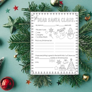 Letter to Santa Packages Christmas Coloring Page Printable Christmas ...