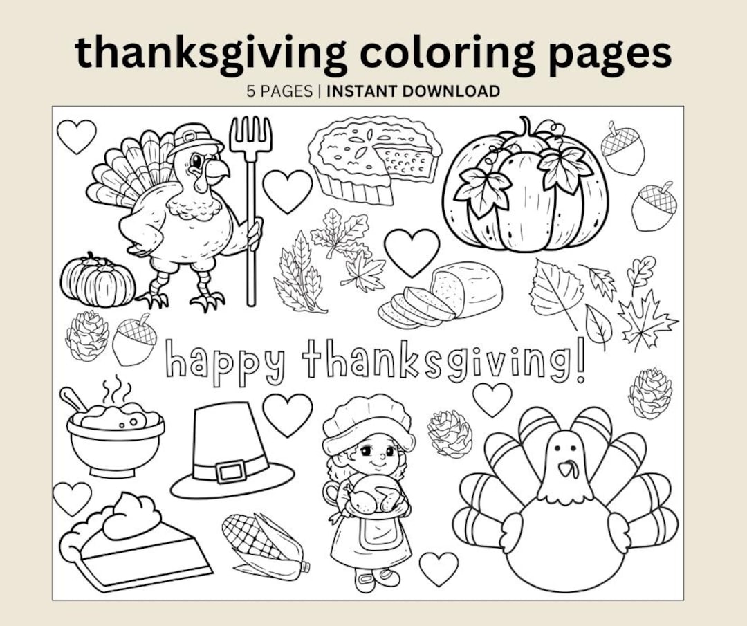 Thanksgiving Coloring Pages and Pumpkin Coloring Pages Printables ...