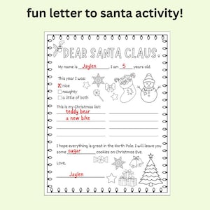 Letter to Santa Packages Christmas Coloring Page Printable Christmas ...