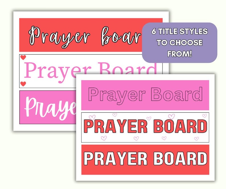 Prayer Board Starter Kit Valentines Day Themed DIY Prayer Wall DIY ...
