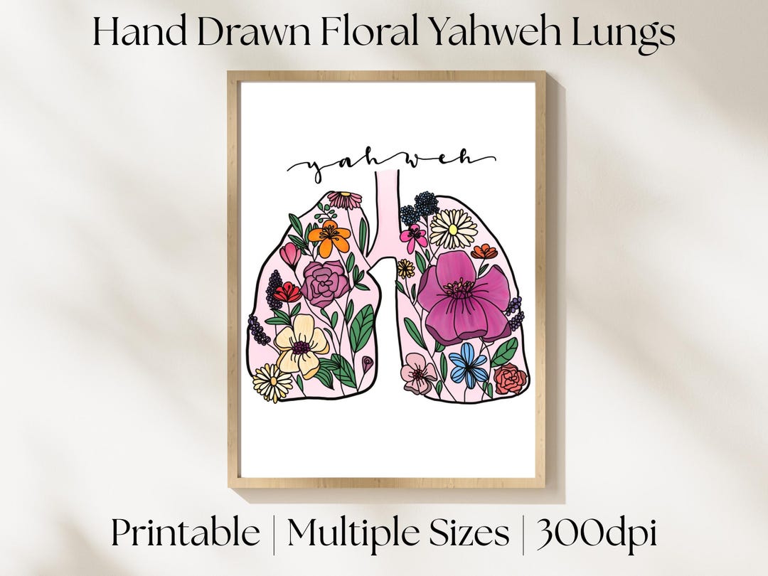 Yahweh Lungs Trendy Christian Decor Bible Verse Pictures Cute Preppy ...