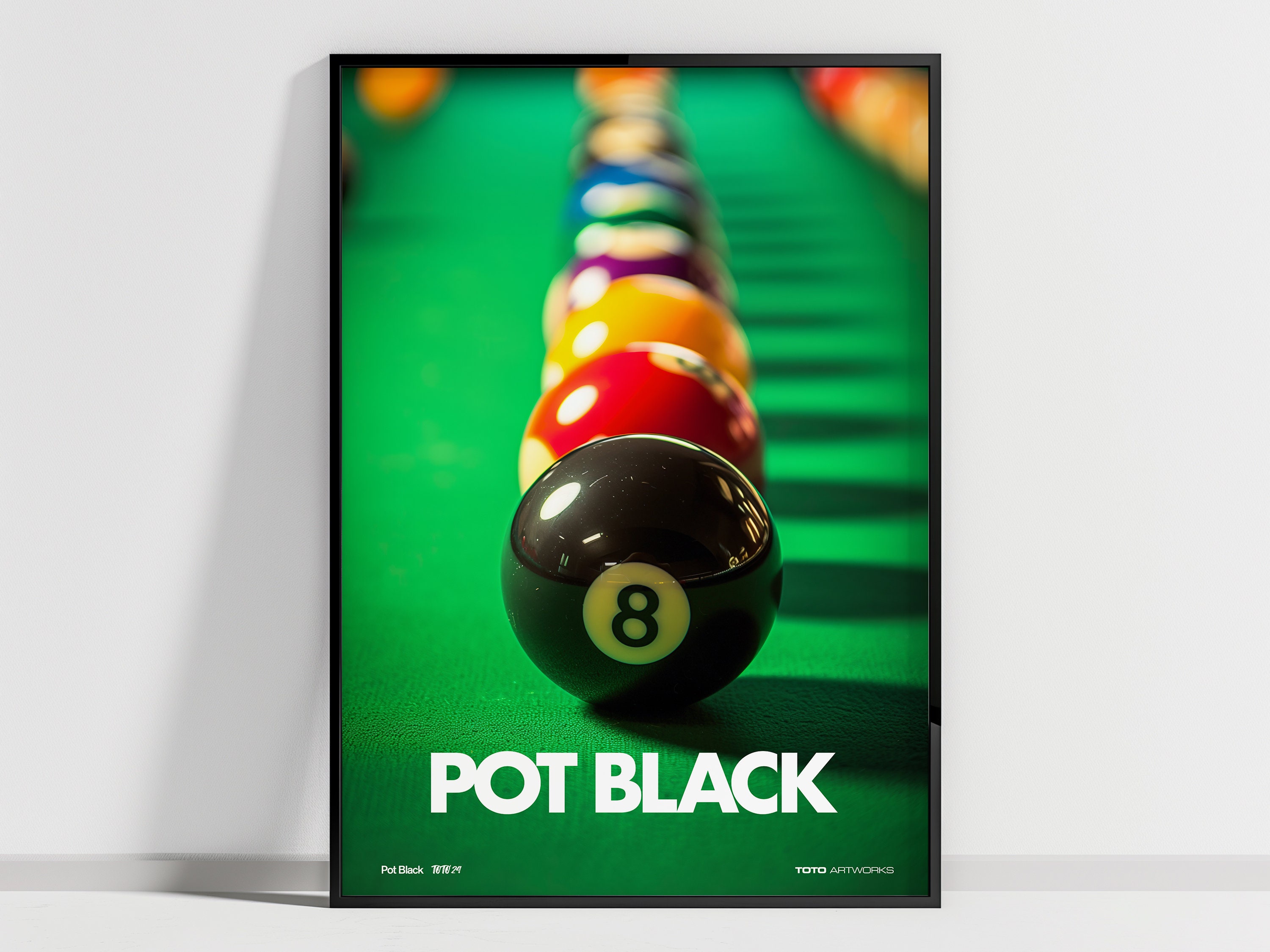 Pot Black 8 ball Pool Poster Etsy Canada