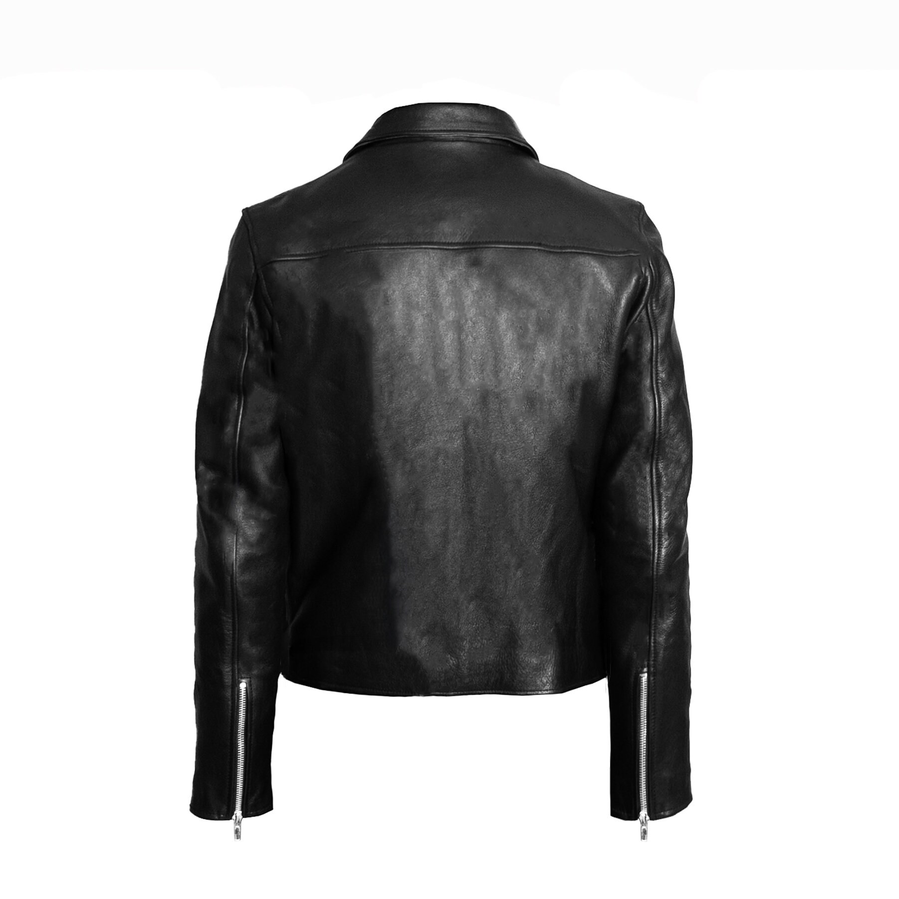 Collared Leather Jacket - Etsy