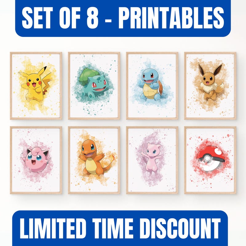 Pokemons Wall Poster - Etsy