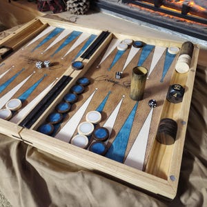 Premium Personalized Backgammon Set. Handmade Wooden Backgammon Board ...