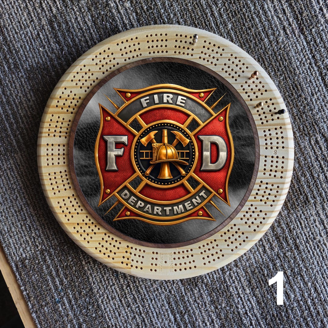 Firefighting DTF Cribbage Board - Etsy