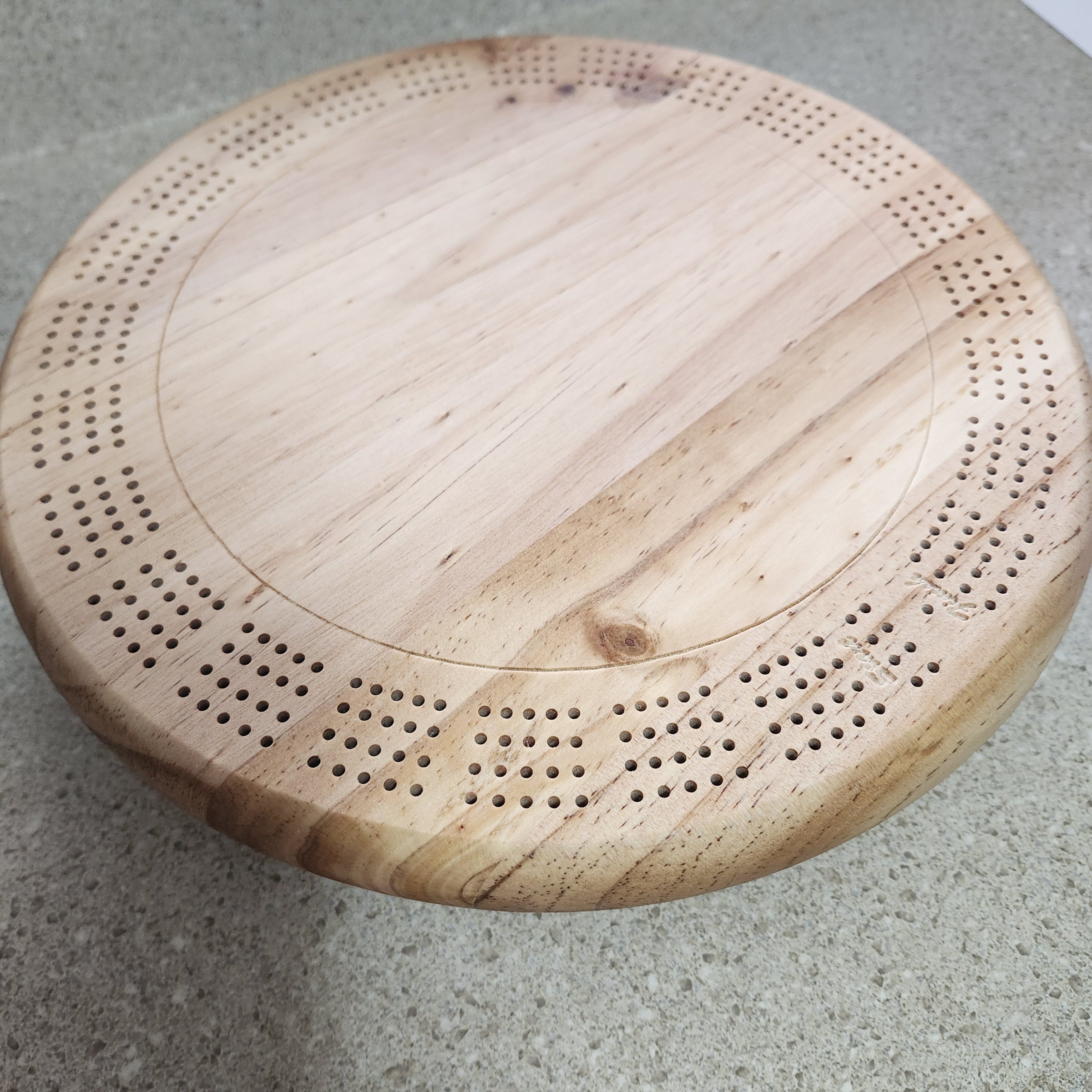 12" Round 4 Player Cribbage Board - Etsy