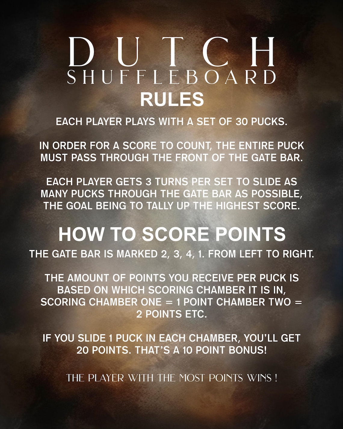 Dutch Shuffleboard Rules Canvas Print - Etsy