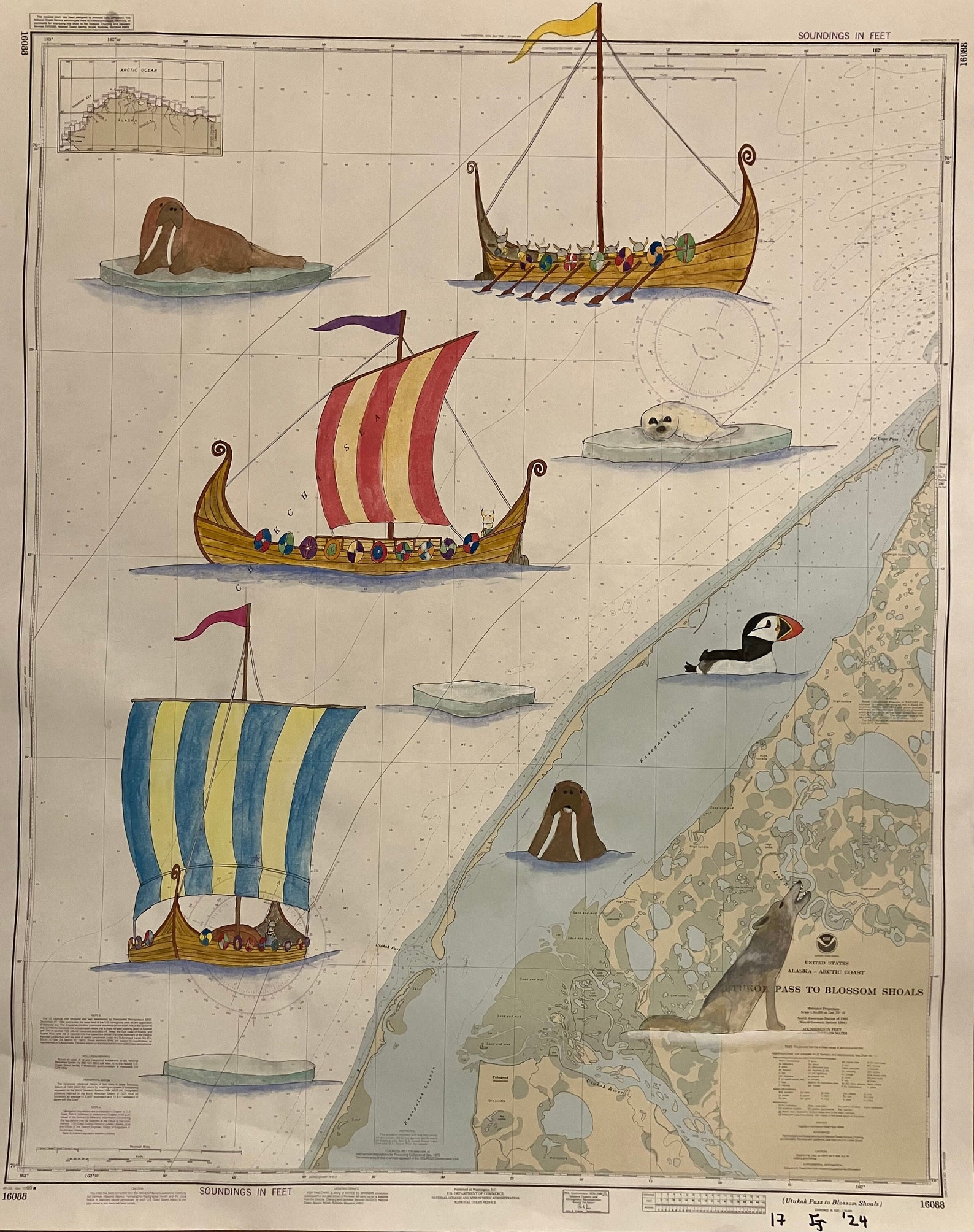 Chart Art: Viking Ships, Icebergs, and Wildlife on Alaska's Arctic ...