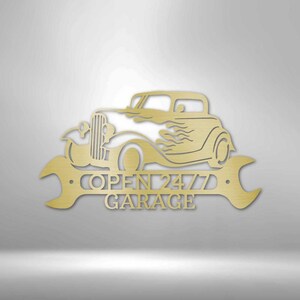 Personalized Hot Rod Garage Sign Custom Vintage Car Wall Decor for the ...