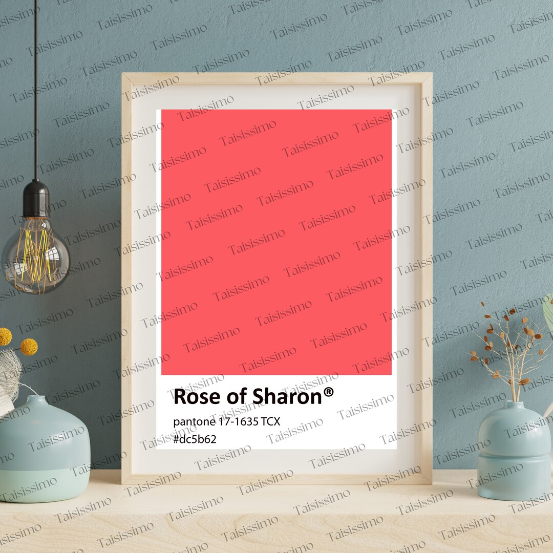 Set of 6 Prints Pantone Posters Pantone Wall Art Printable Pantone ...