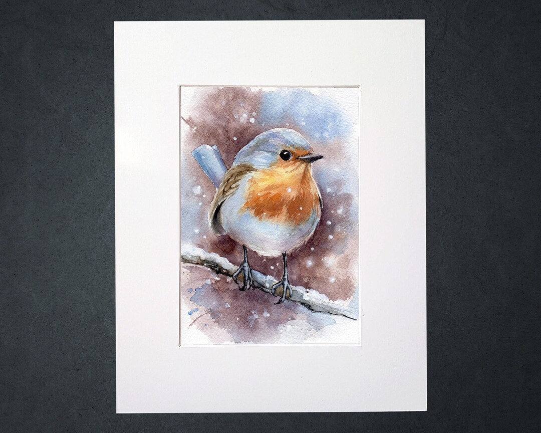 Robin Print. Bird Wall Art. Birds Art Print of Original Watercolor ...