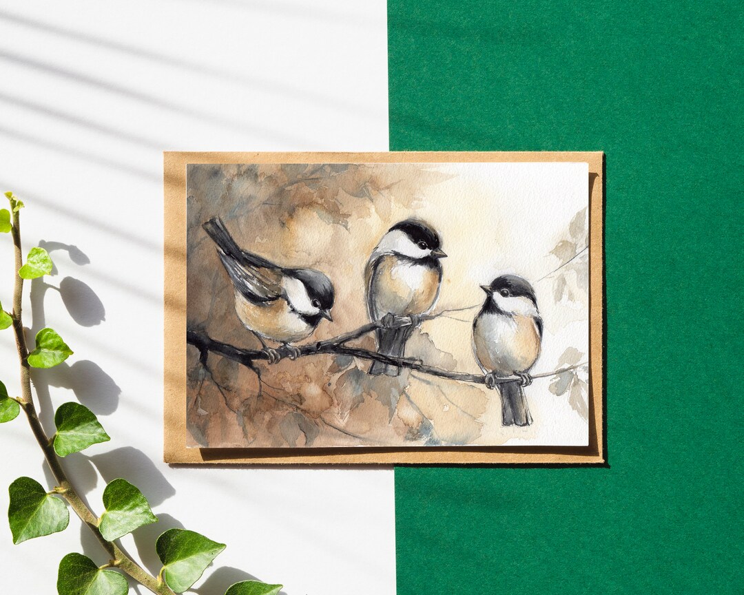 Bird Prints, Three Birds, Chickadee Birds, Chickadee Print, Chickadee ...