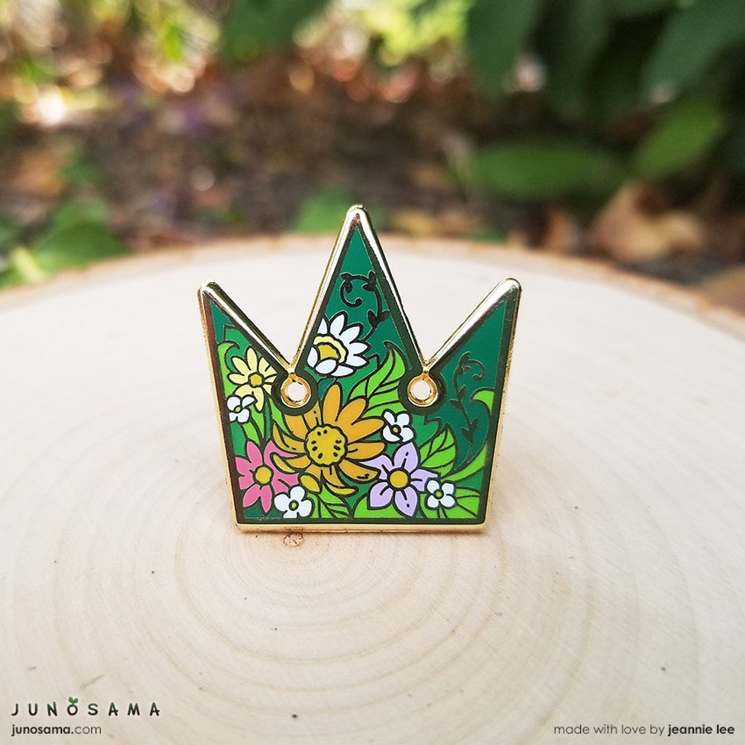 Earth Crown Enamel Pin - Etsy
