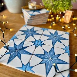 Hand Painted Tiles - Stars - Backsplash - Etsy