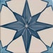 Hand Painted Tile - Star Pattern - Etsy
