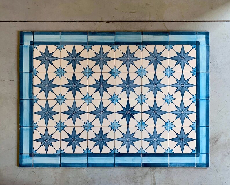 Hand Painted Tiles - Stars - Backsplash - Etsy
