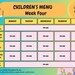 Editable Template 4-week Cyclical Menu for Children's Daycare Services ...
