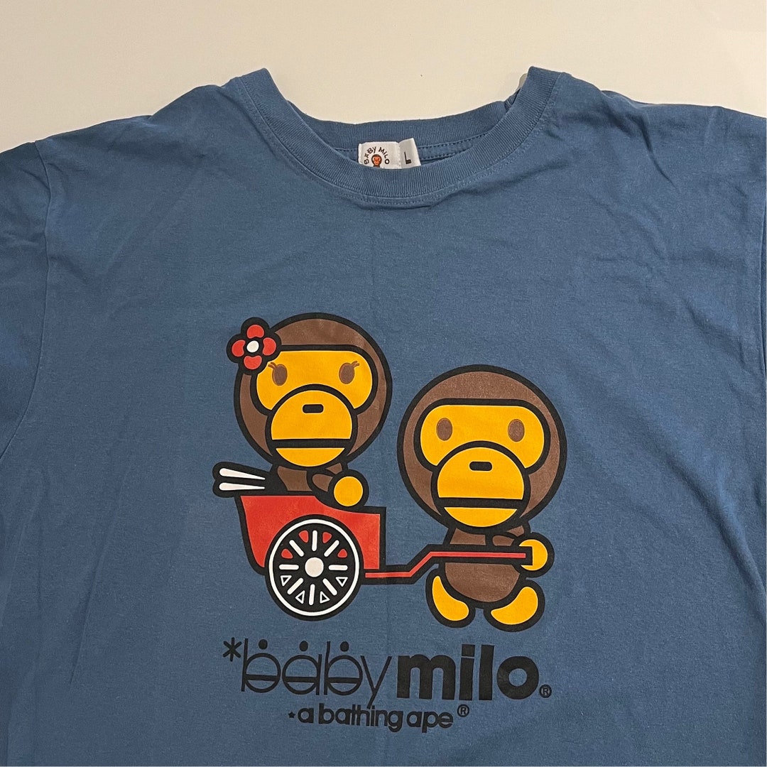 Rare Vintage Baby Milo Navy T-shirt Bape - Etsy