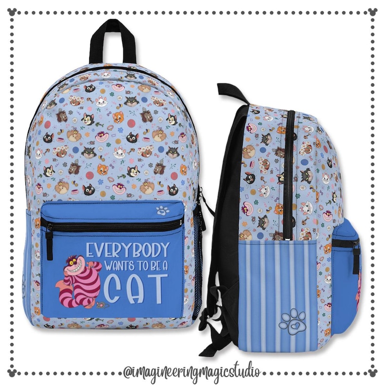 Disney Movie Cats Backpack, Cute Cartoon Character Bag, Kids School ...