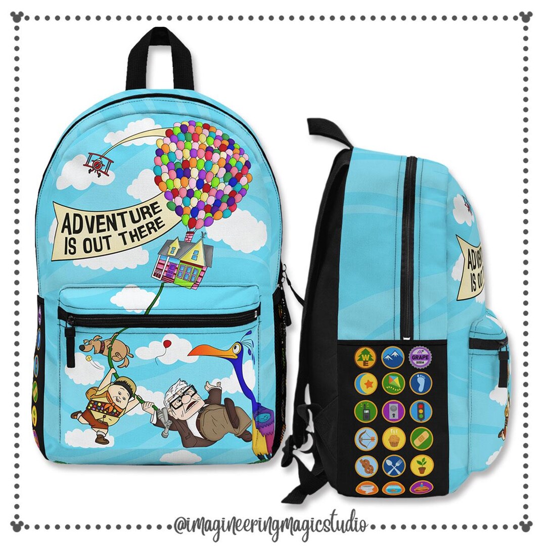 Adventure is Out There Backpack, Travel Bag, Disney Pixar UP Movie ...
