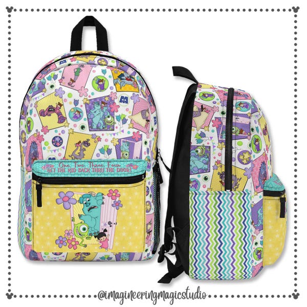 Kids Cartoon Backpack - Etsy