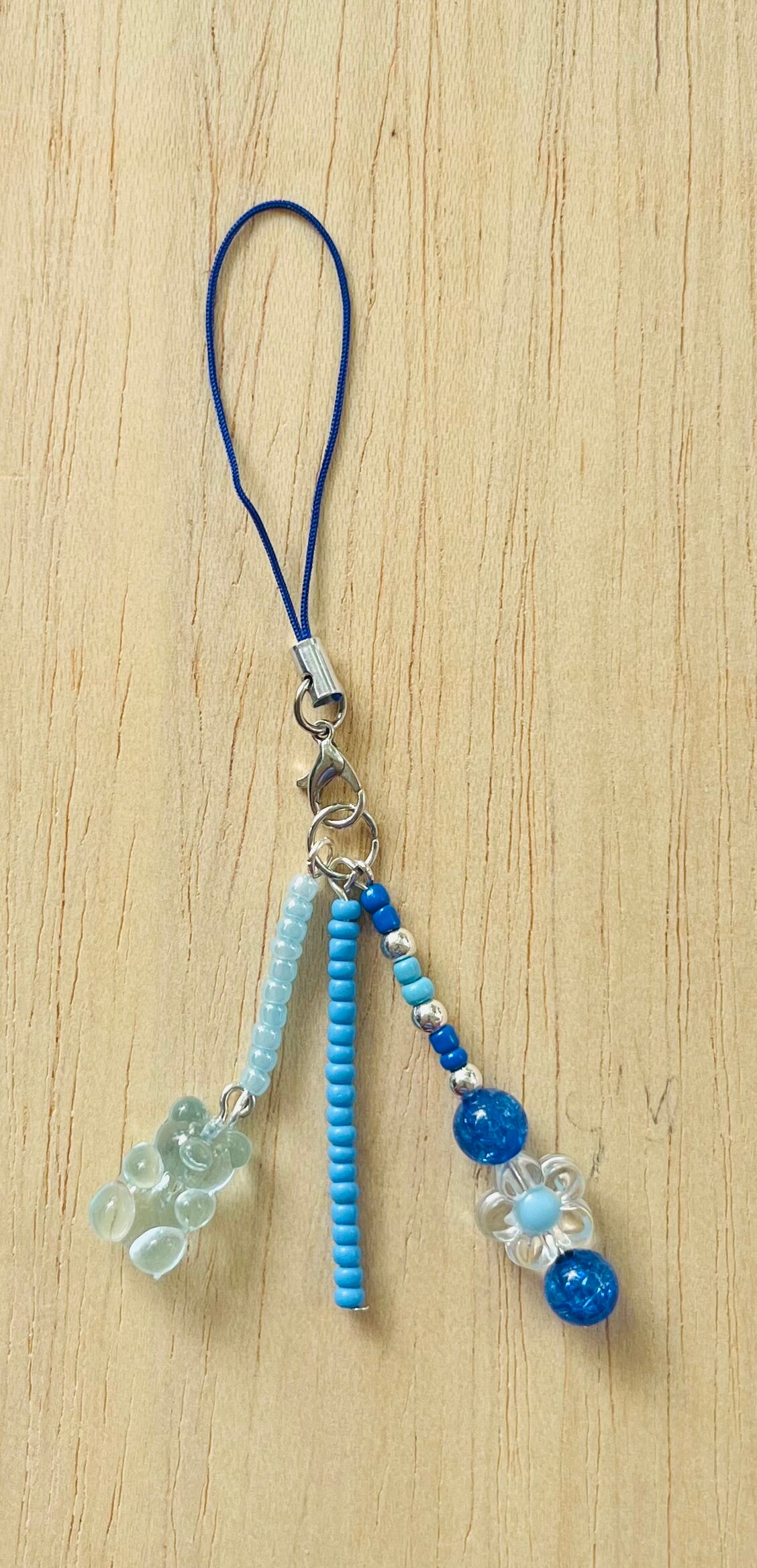 Light Blue Gummy Bear Trendy Kawaii Phone Charm Strap Y2K Key USB ...