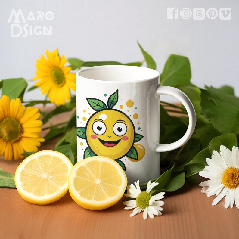 Happy Lemon Clipart Bundle | Playful Citrus Fruit Illustration for ...