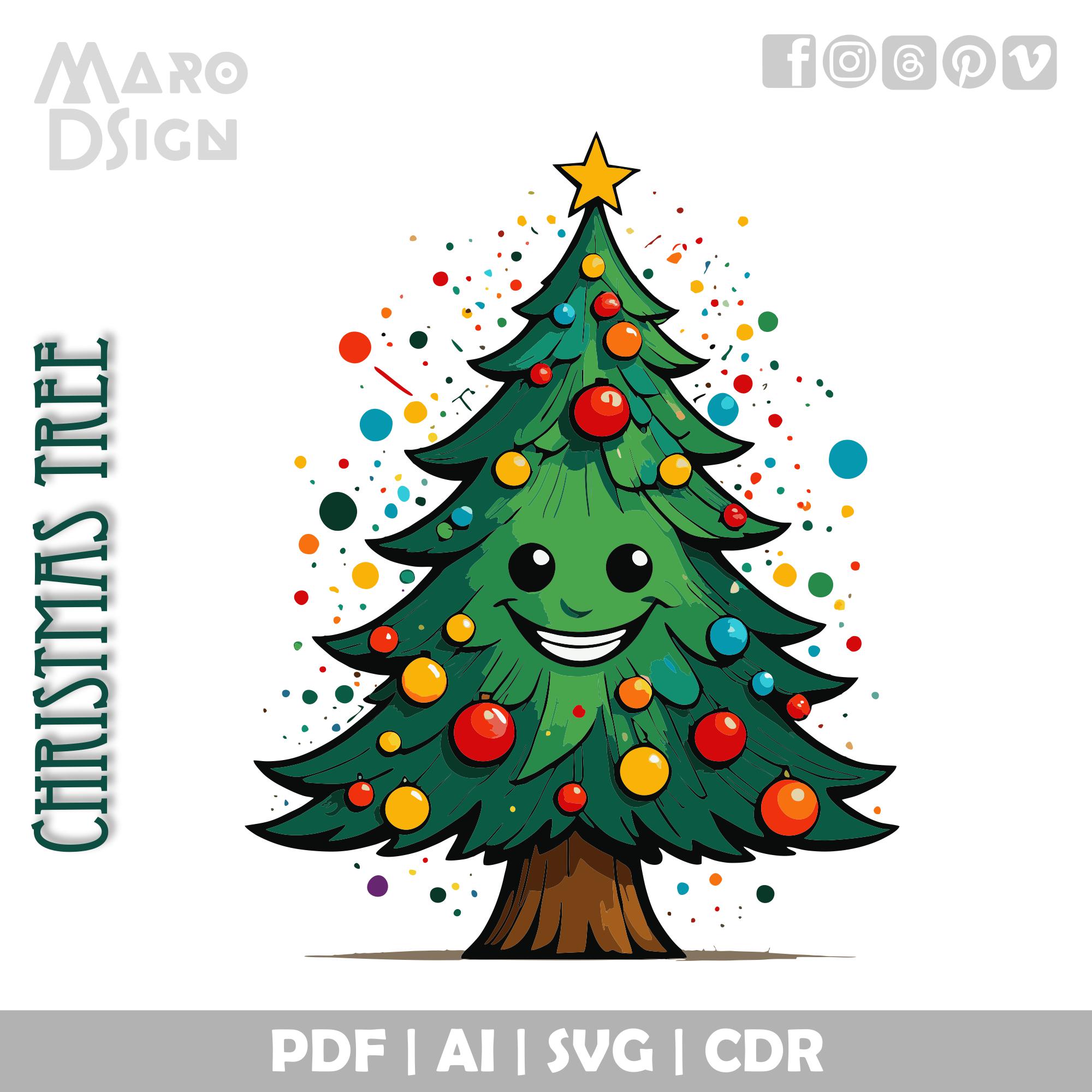 Christmas Tree Clipart Bundle | Festive Vector Art for Holiday ...