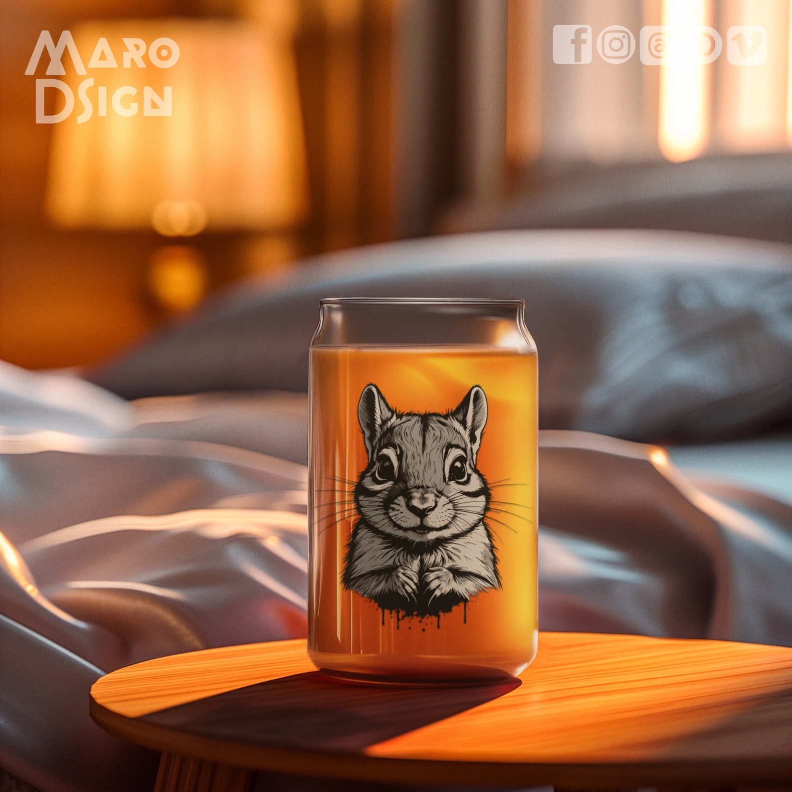 Chipmunk Portrait | Customizable Vector Art of a Charming Chipmunk ...