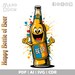 Happy Bottle of Beer Clipart Bundle | Fun Vector Clipart for T-shirts ...