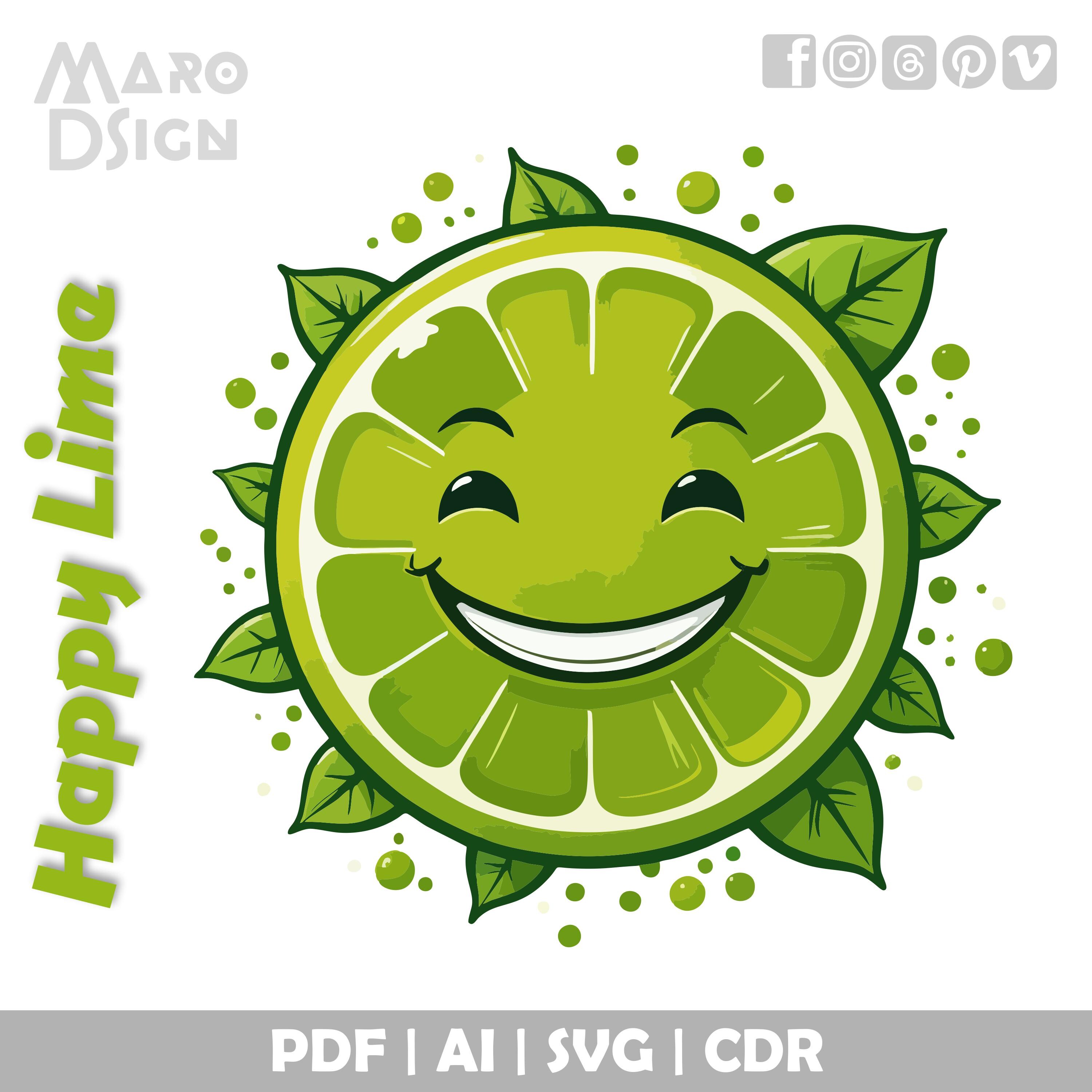 Happy Lime Clipart Bundle | Fun and Vibrant Vector Illustration for ...