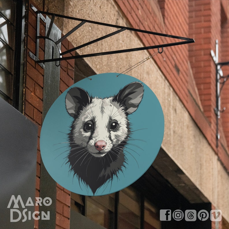 Opossum Portrait | High-quality Vector Art for Animal Lovers, Perfect ...
