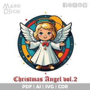 Christmas Angel Clipart Bundle Vol.2 | Enchanting Artwork for Holiday ...
