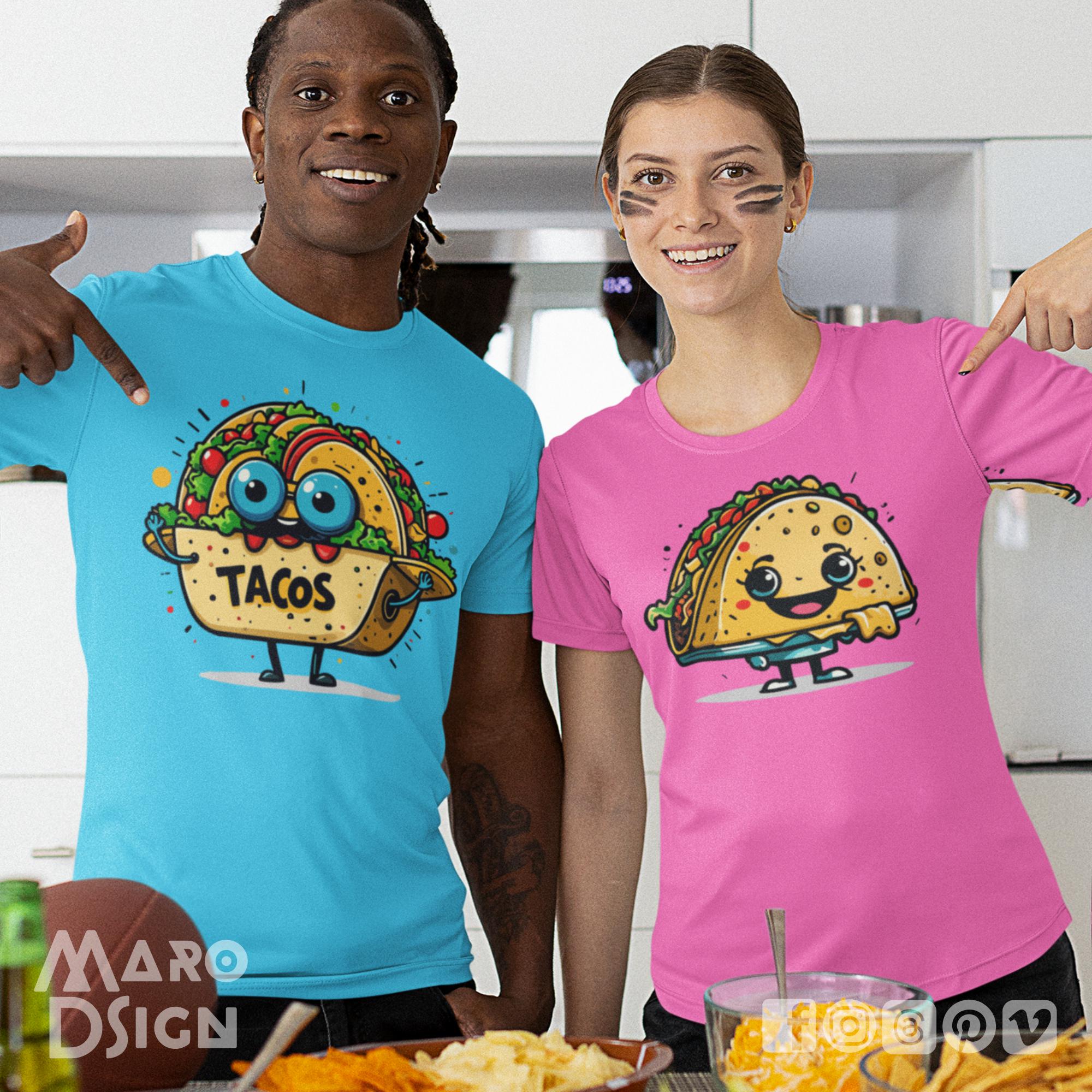 Happy Tacos Clipart Bundle | Fun & Colorful Taco Character, Perfect for ...