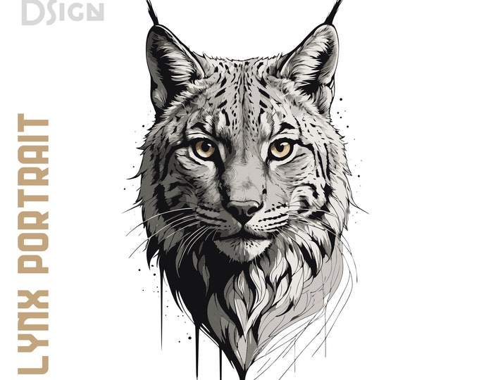 Majestic Lynx Clipart Bundle: Forest Animal Art (digital Download ...