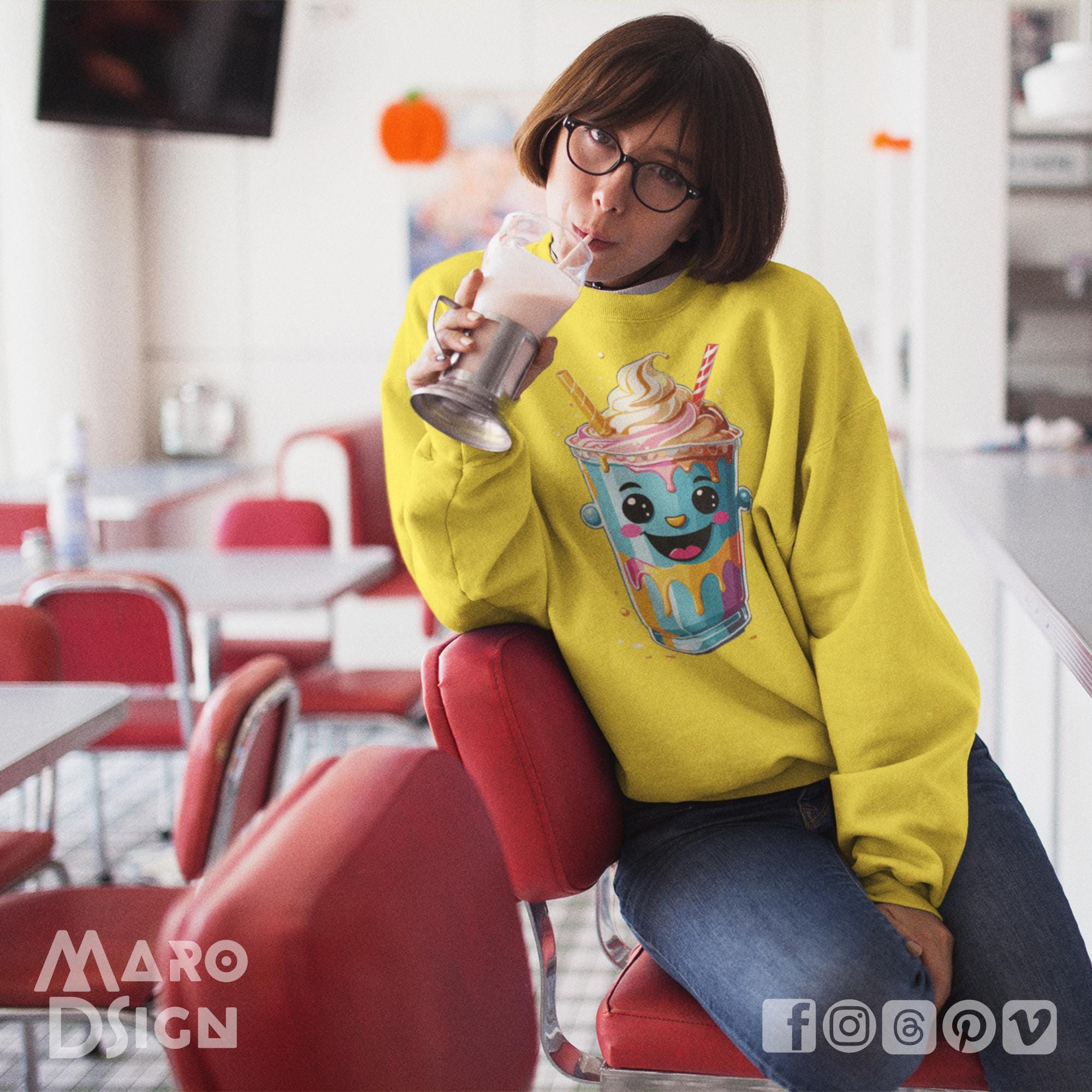 Happy Milkshake Clipart Bundle | Bright, Playful Clipart for Commercial ...