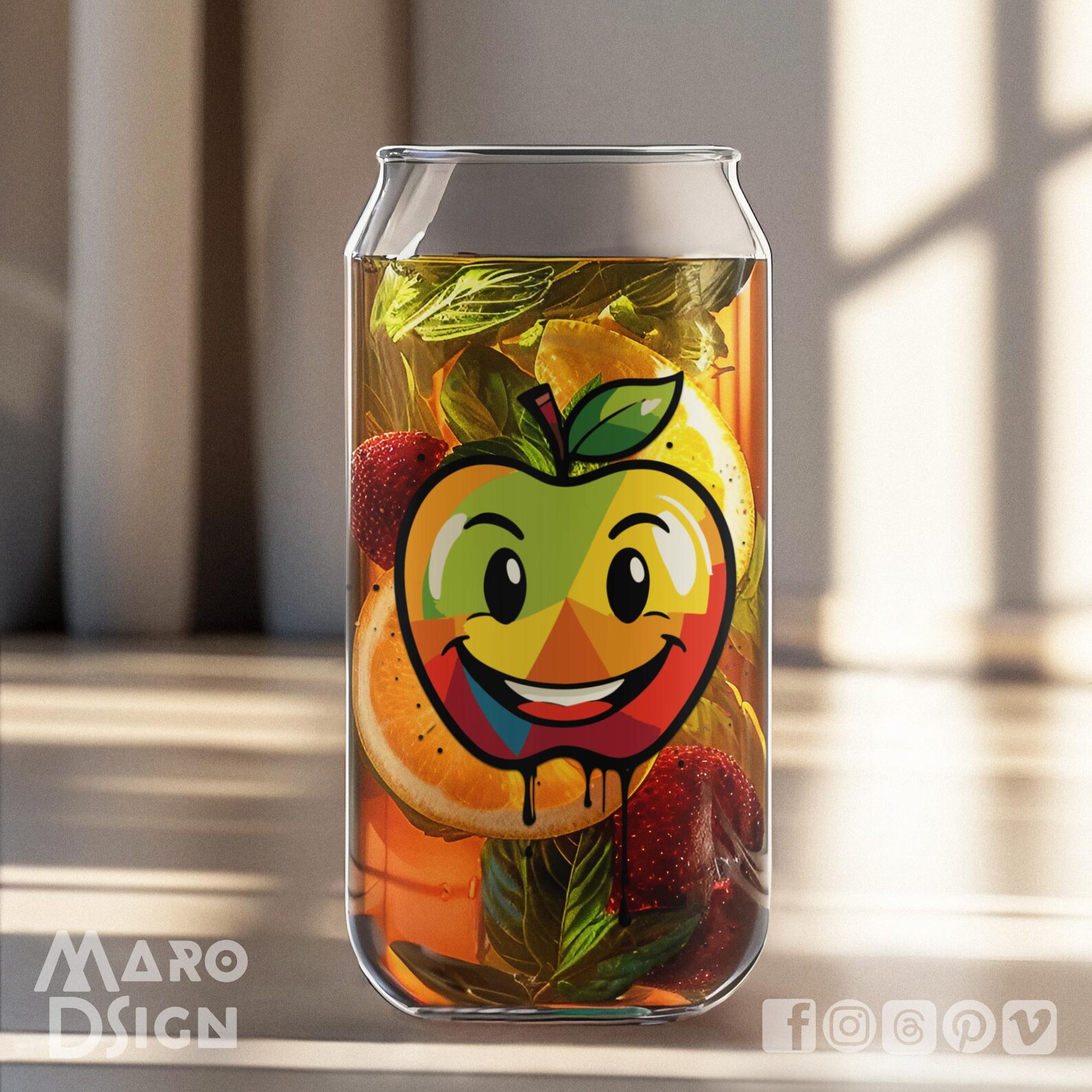 Happy Apple Clipart Bundle | Colorful, Playful Fruit Vector for DIY ...