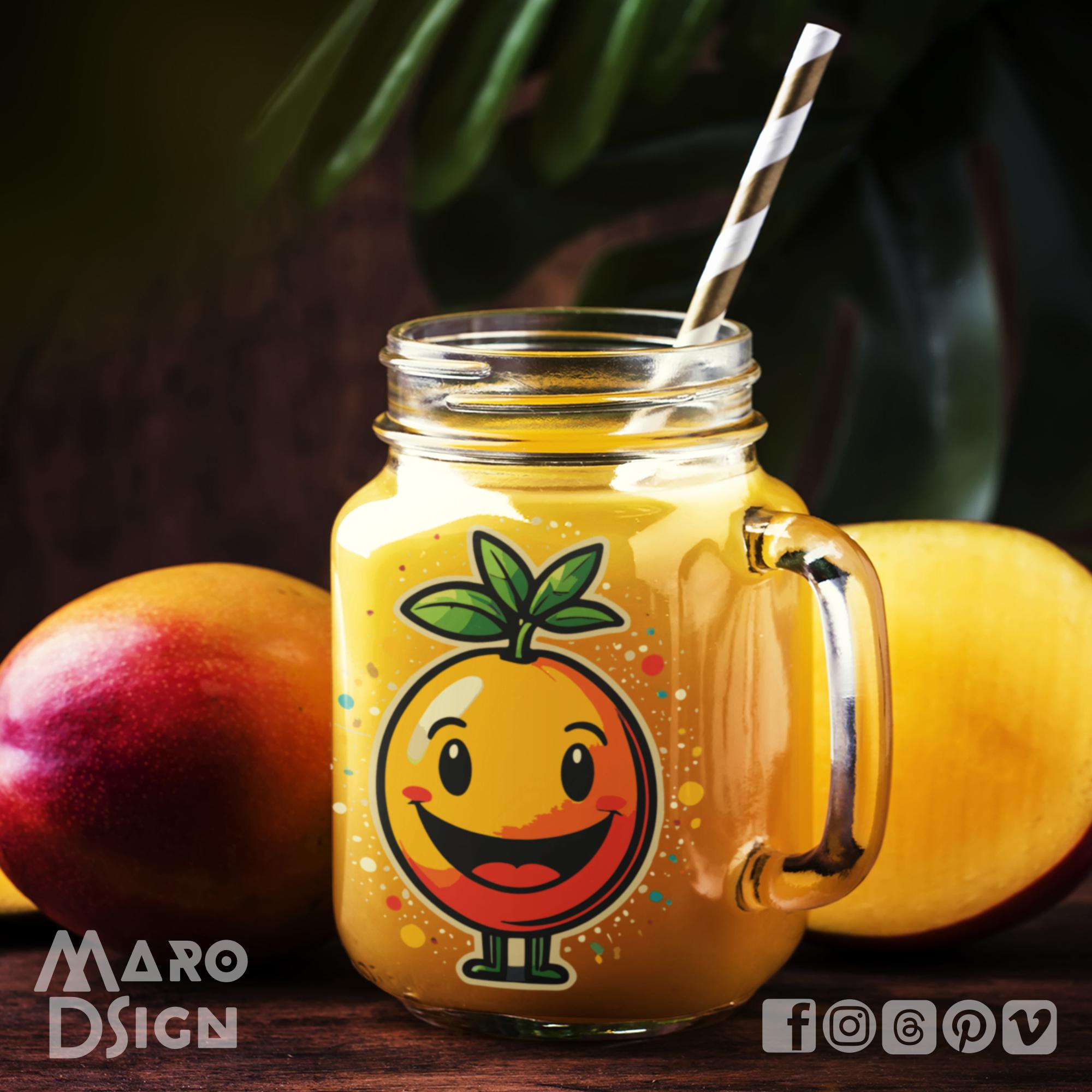 Happy Mango Clipart Bundle | Fun and Colorful Digital Art for DIY ...